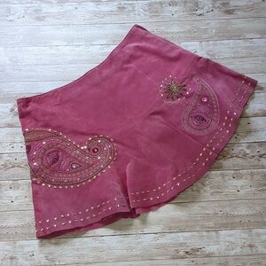 Maxima | Skirts | Wilsons Leather Maxima Plum Suede Mini Skirt Xs ...